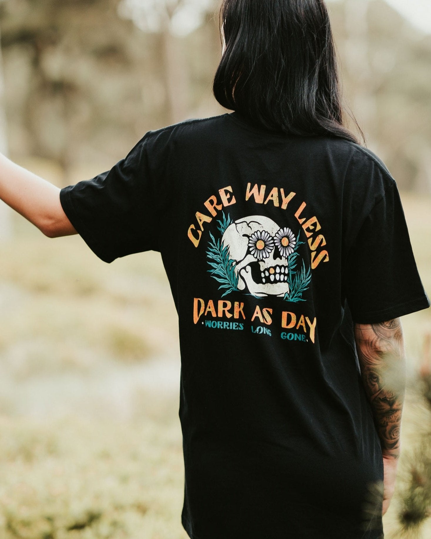 Care Way Less T-shirt – Dark As Day Apparel